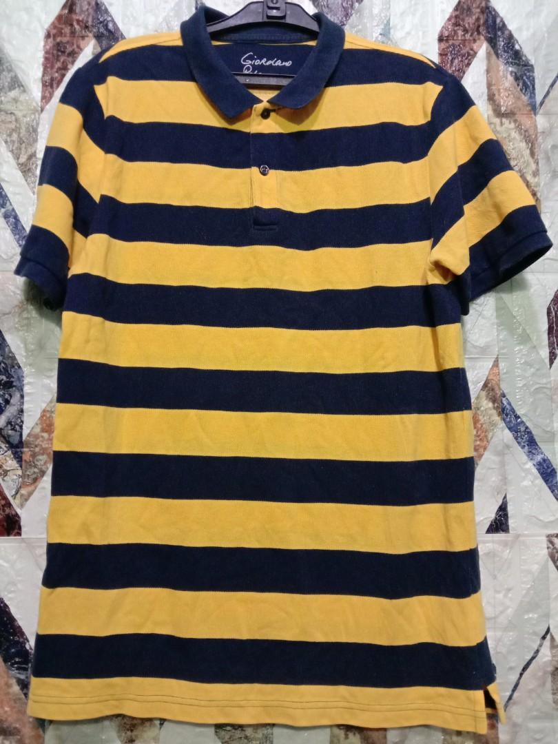 POLO / GIORDANO / KUNING / BIRU GELAP, Men's Fashion, Tops & Sets ...