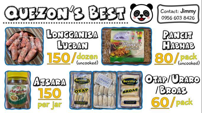 Quezon Province Delicacies / Pasalubong - Longganisa / Pancit / Otap ...