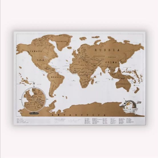 Scratch Map, Hobbies & Toys, Stationery & Craft, Craft Supplies & Tools ...