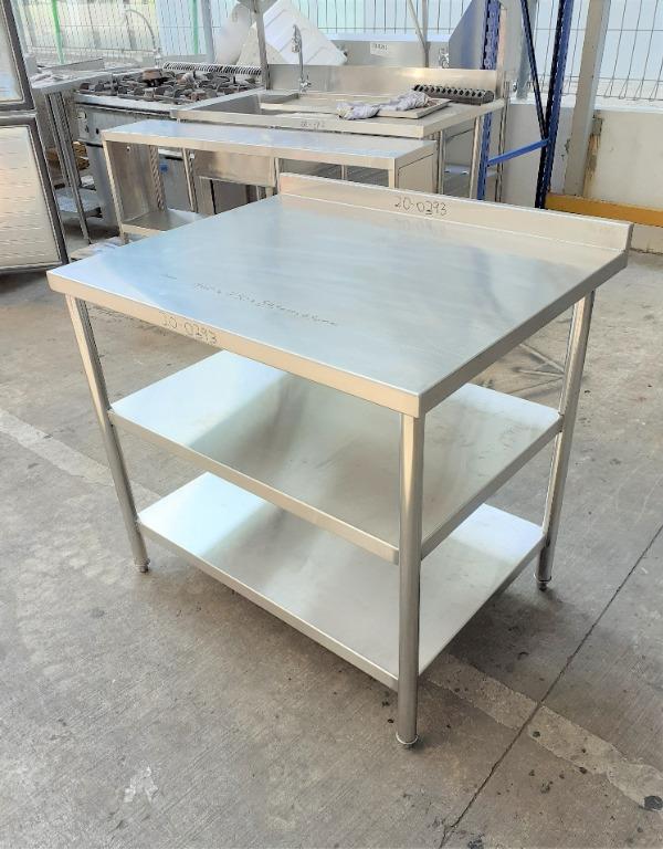 Stainless steel 3 tier work table, Furniture & Home Living, Bathroom ...
