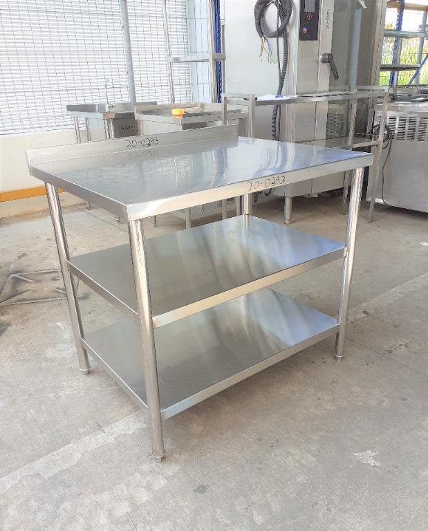 Stainless steel 3 tier work table, Furniture & Home Living, Bathroom ...