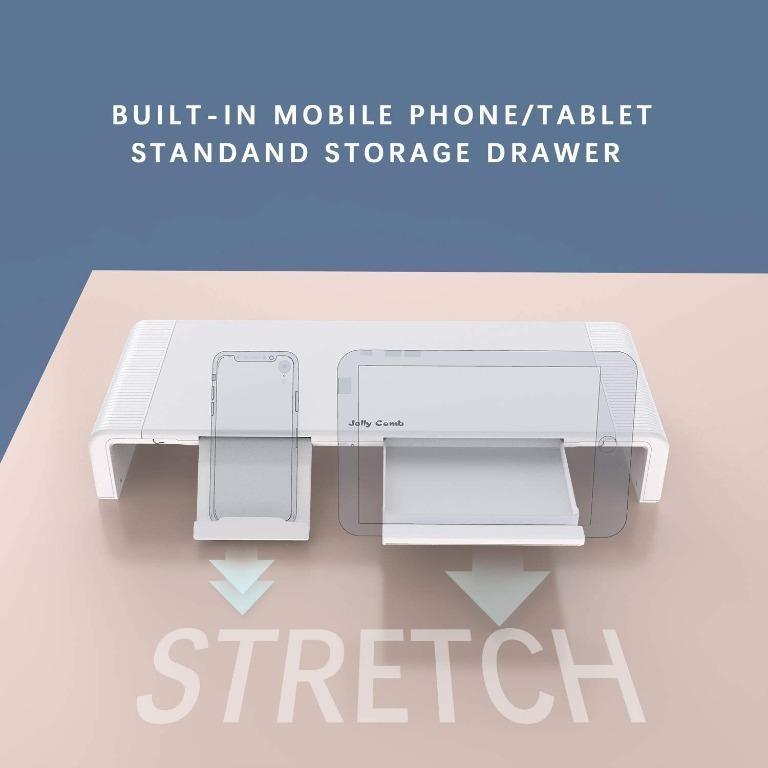 T1051 Monitor Stand Riser, Jelly Comb Foldable Computer Monitor Riser ...