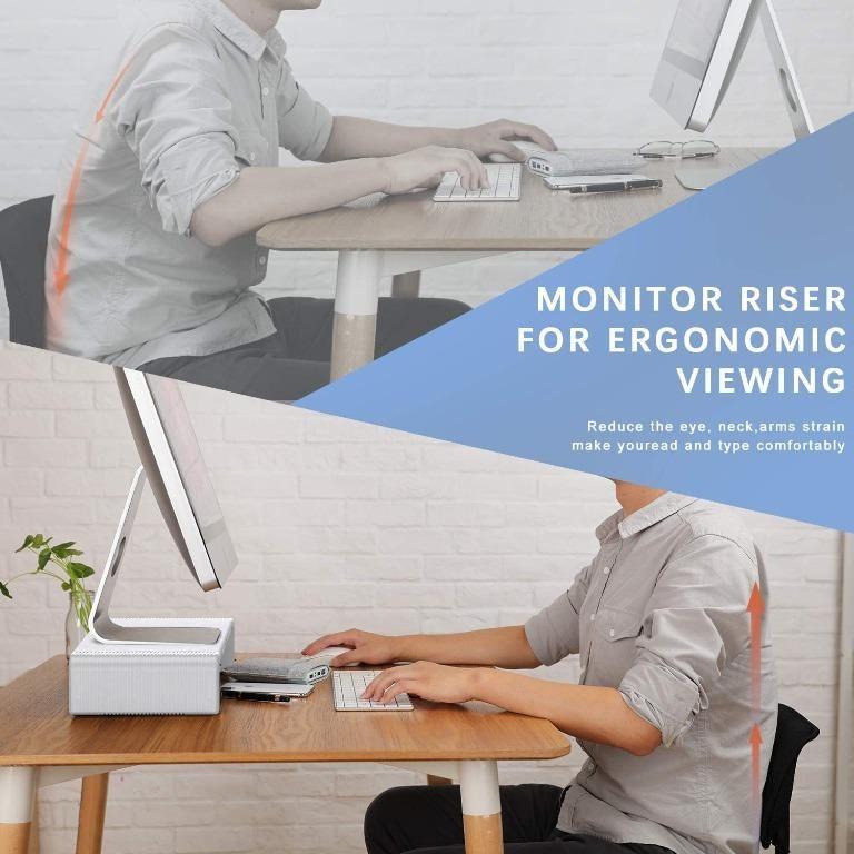 T1051 Monitor Stand Riser, Jelly Comb Foldable Computer Monitor Riser ...