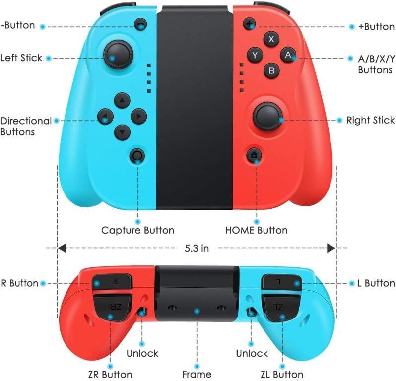 T13 Switch controllers for Nintendo Switch, Bluetooth Wireless Gamepad ...
