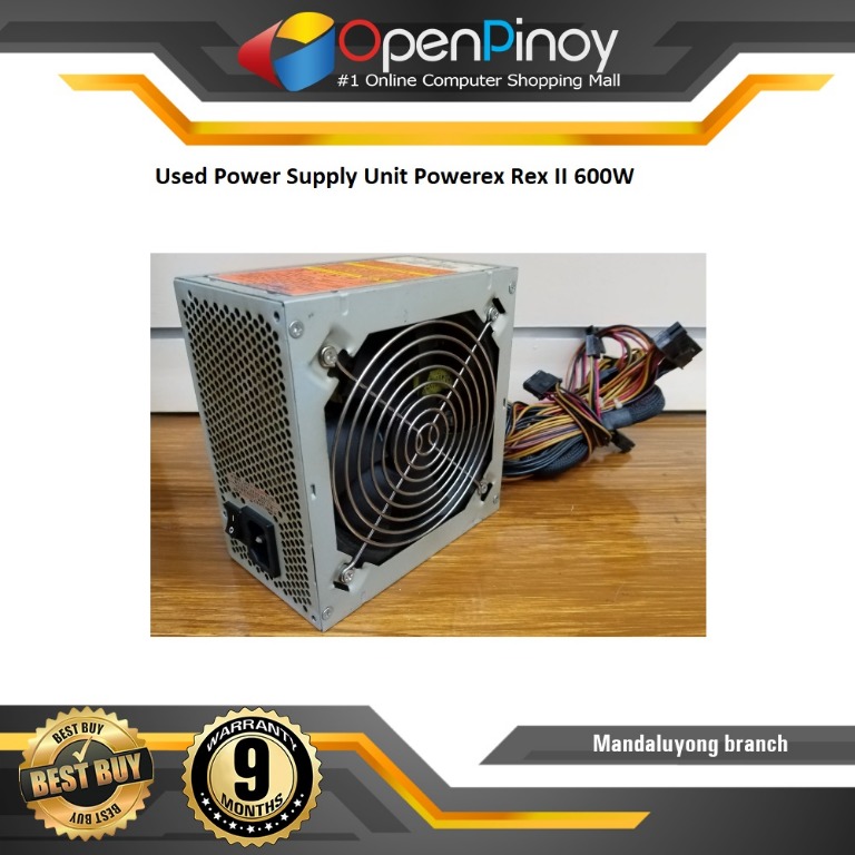 Used POWEREX REX II 600 watts true rated PSU / REX 600 V2.2 / 9 months ...