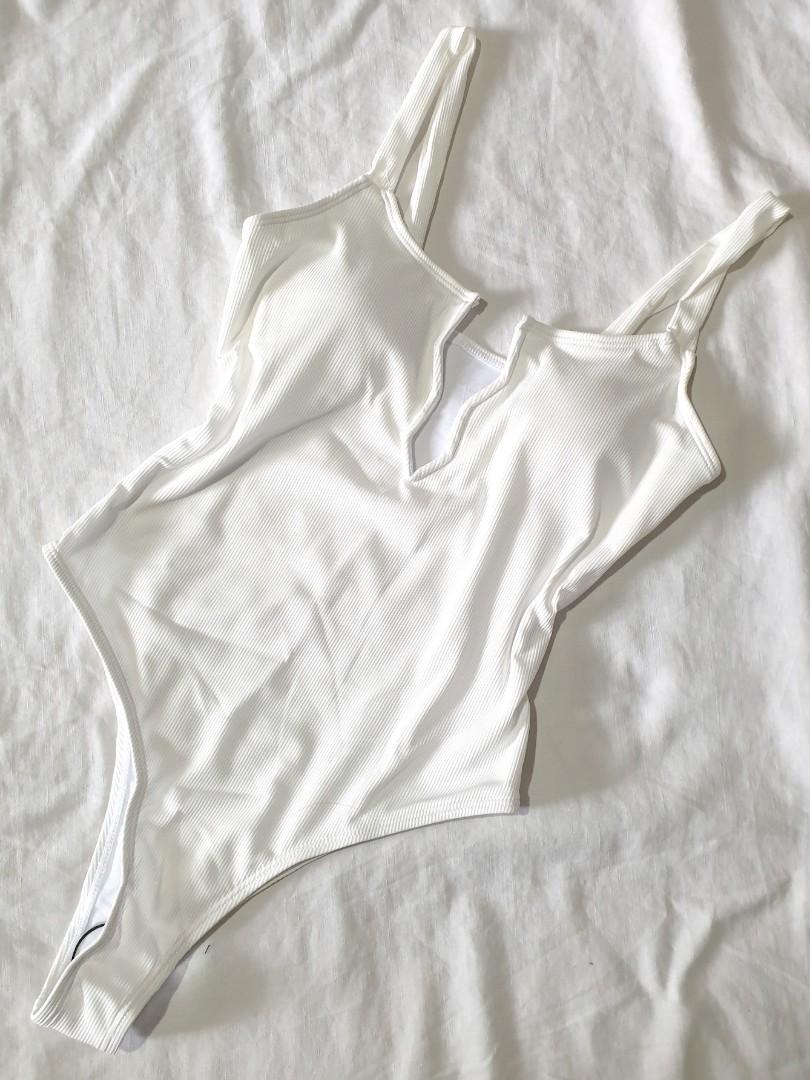 White OnePiece Bikini, Women's Fashion, Swimwear, Bikinis & Swimsuits ...