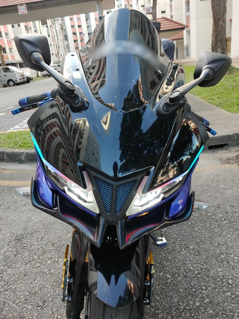 Yamaha YZF R15 V3 : Winglet ( Black ), Motorcycles, Motorcycle ...