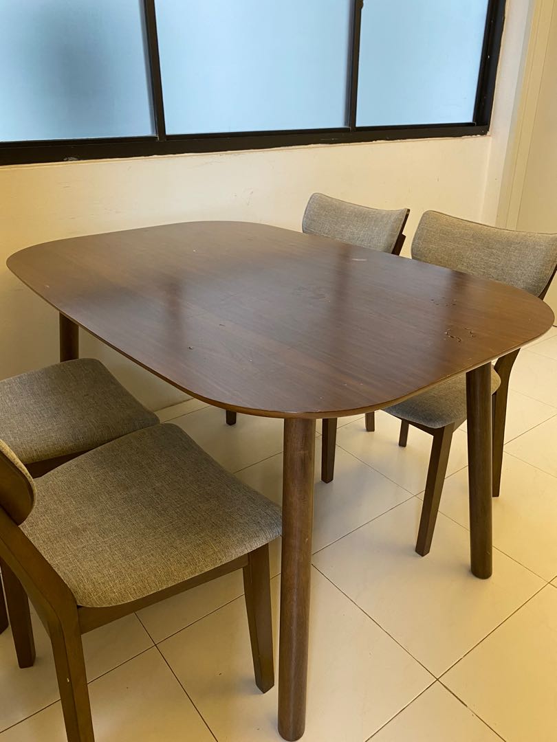 Courts Dining Table Set, Furniture & Home Living, Furniture, Tables ...