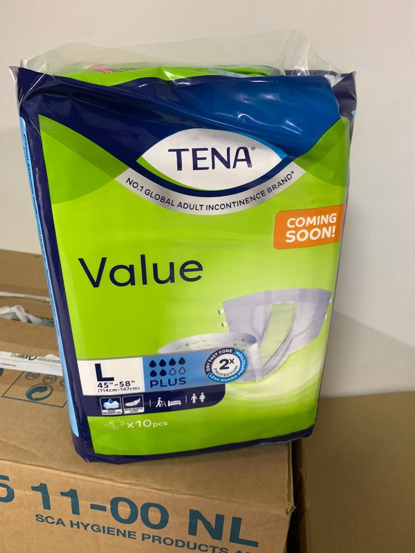 Adult diapers Tena value L size (per pack), Health & Nutrition, Assistive & Rehabilatory Aids ...