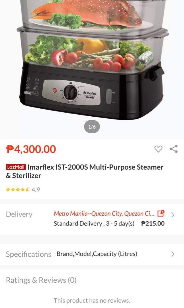 BNew 20L Imarflex IST-2000S Multi-purpose steamer & sterilizer, TV ...