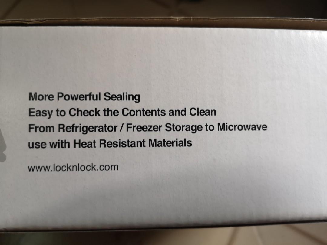 BNIB - 3pc Original Lock&Lock glass airtight container, Furniture ...