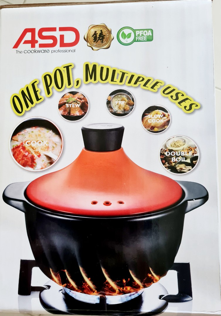 [BNIB] ASD 2.5L Nourishing Claypot Casserole, Furniture & Home Living ...