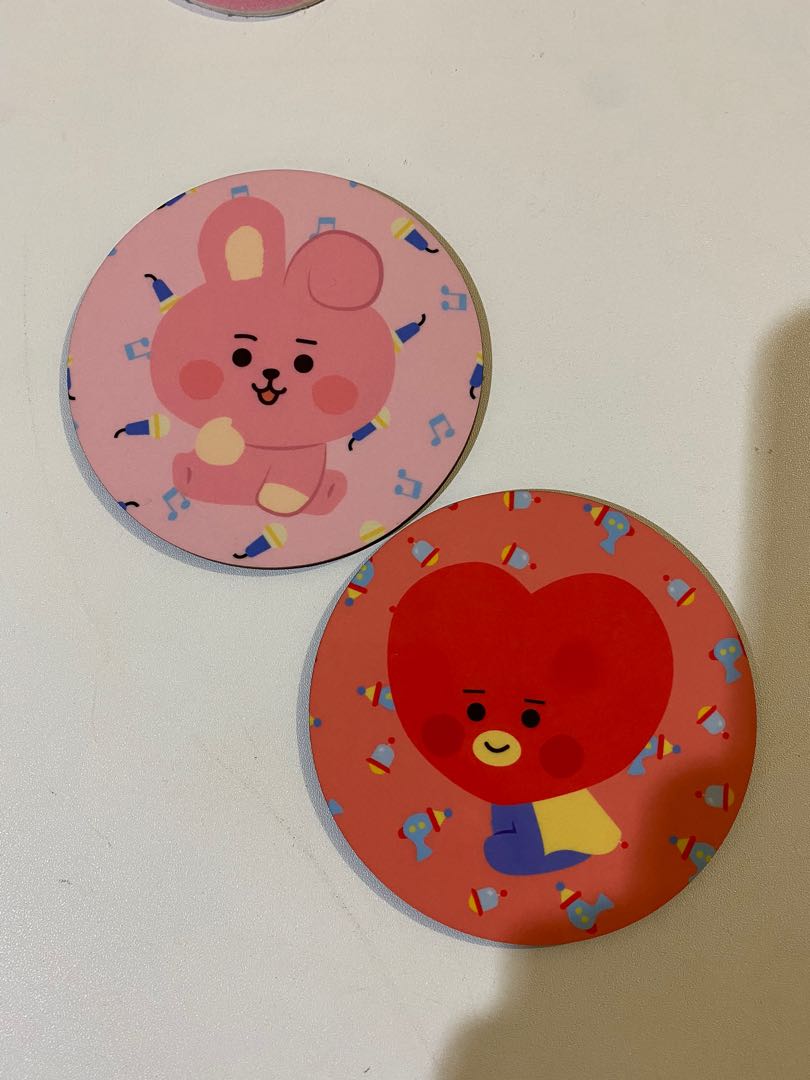 BT21 Coaster Tatakan gelas, K-Wave di Carousell