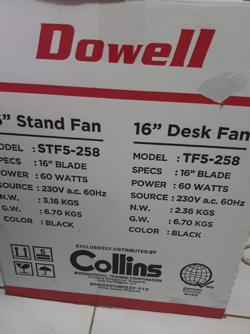 Buy 1 take 1 Dowell 5 bladesstand fan free desk fan stf5-258/ tf5-258 ...