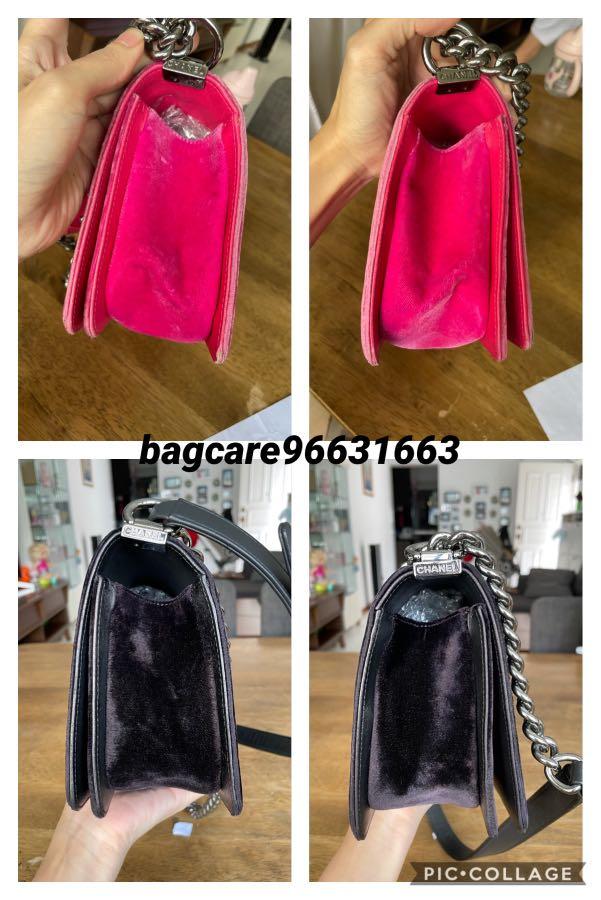 Chanel boy velvet recolor bag spa, Luxury, Bags & Wallets on Carousell