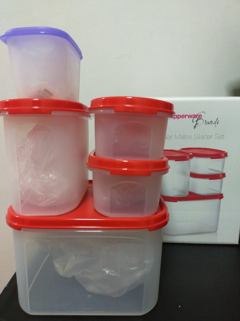 Tupperware Modular Mates starter set (red), Furniture & Home Living ...