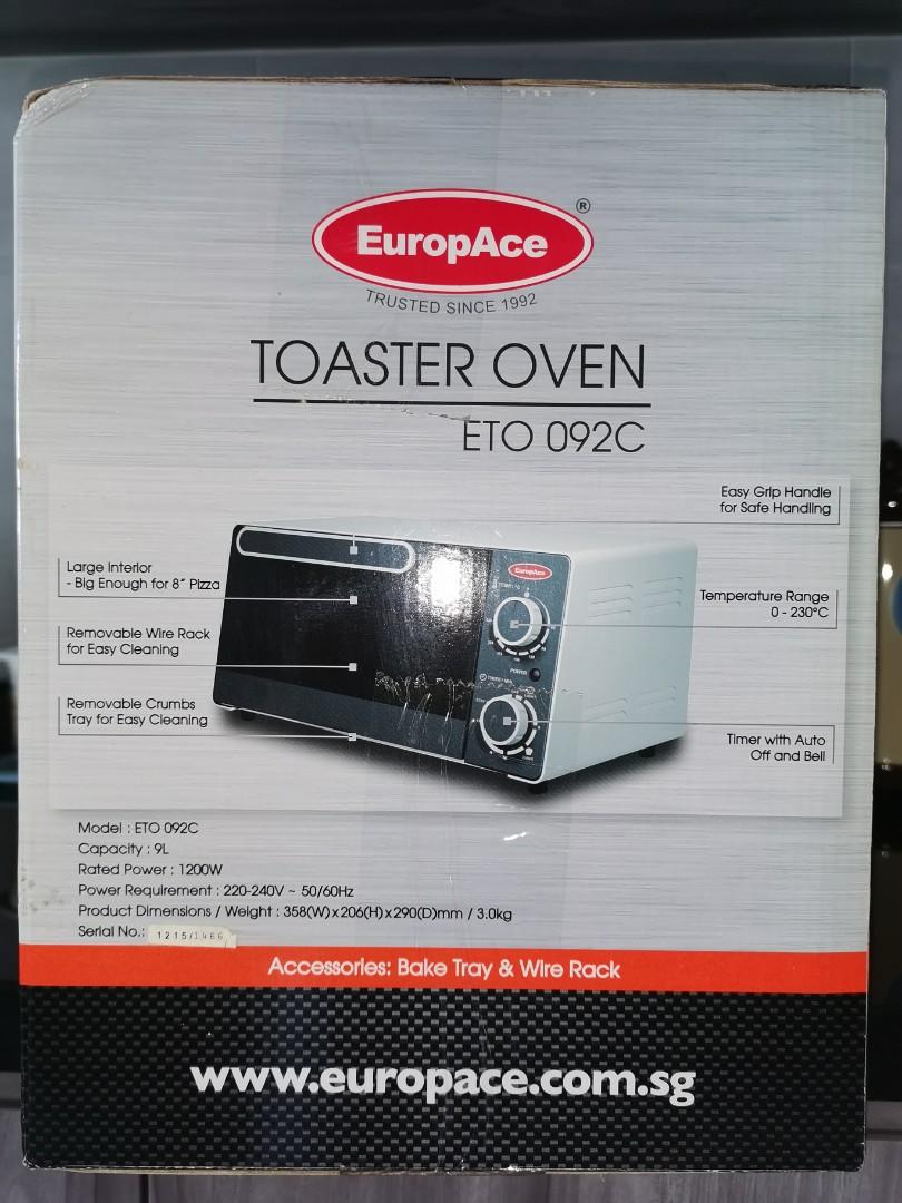 EuropAce Toaster Oven ETO 092C, TV & Home Appliances, Kitchen ...