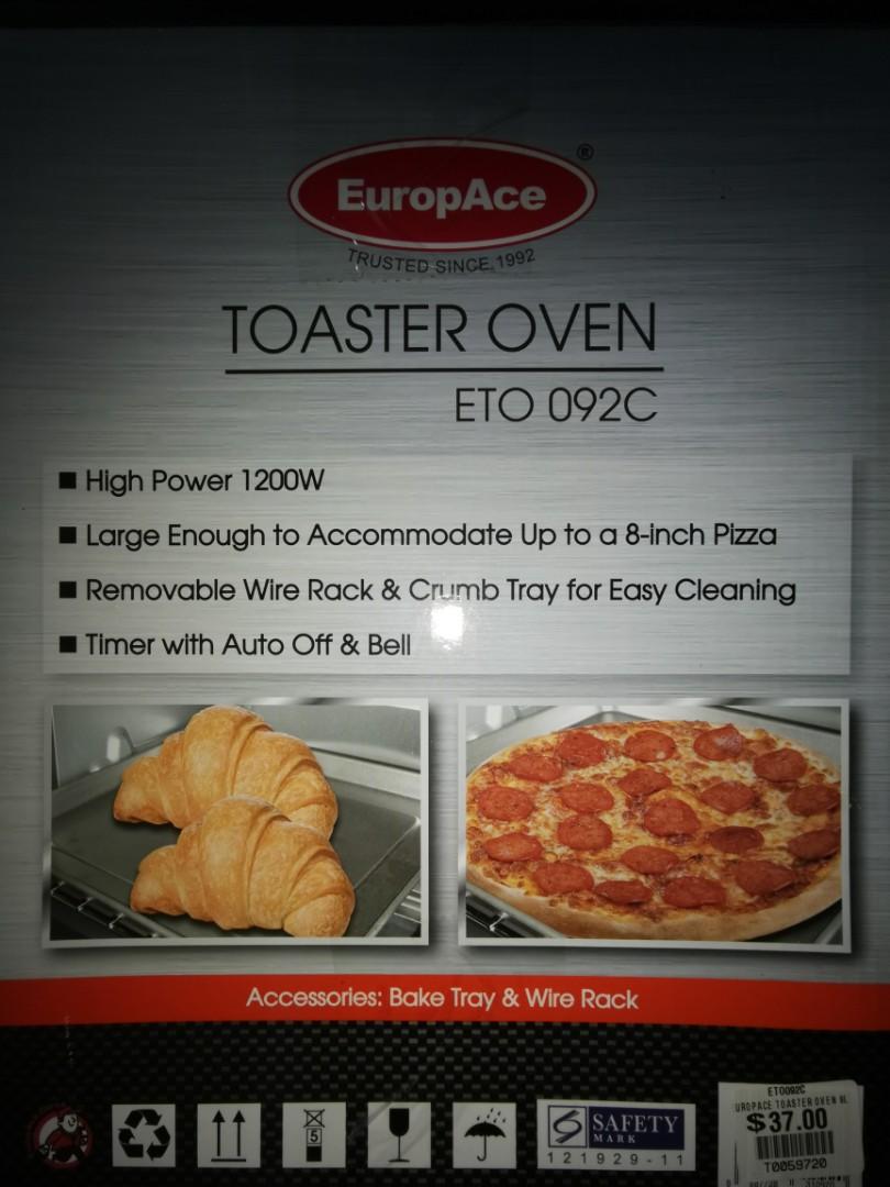 EuropAce Toaster Oven ETO 092C, TV & Home Appliances, Kitchen ...