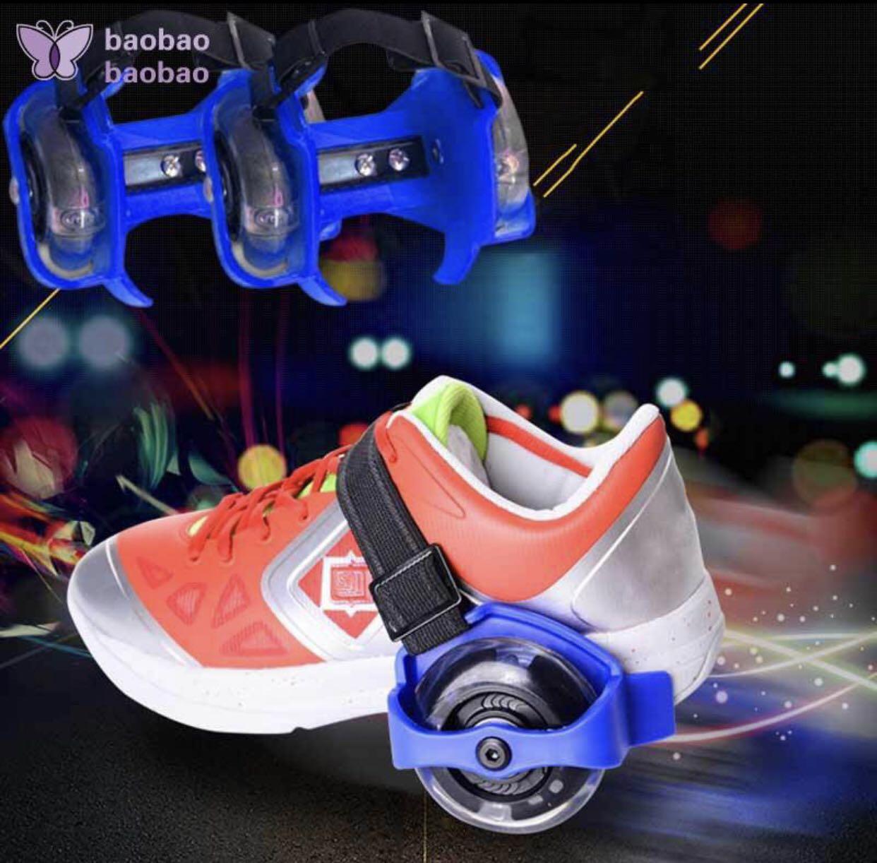 Flashing Roller Heel Roller Skates - Detachable Roller Wheels To Fix On ...