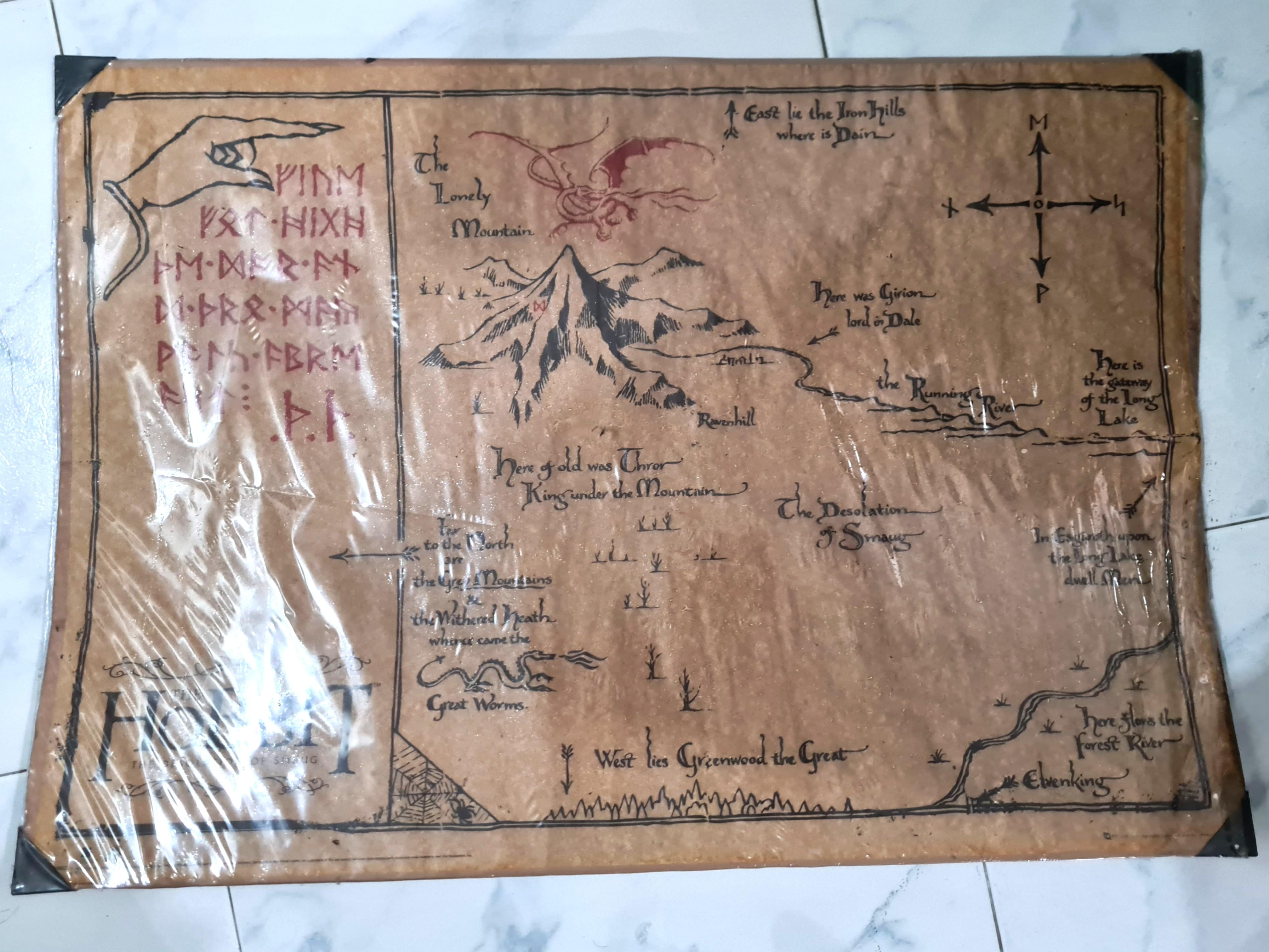 Hobbit - Desolation of smaug map, Hobbies & Toys, Memorabilia ...
