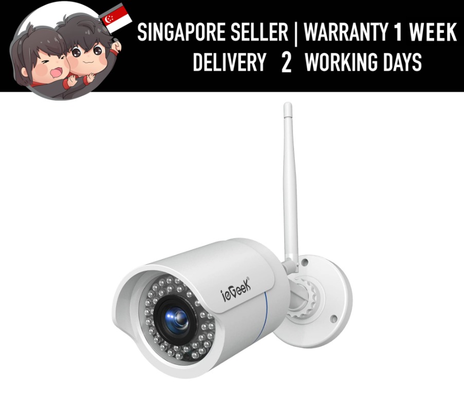 IeGeek HD Megapixel IP Camera IG62 Security Outdoor Camera 1080P, WiFi ...