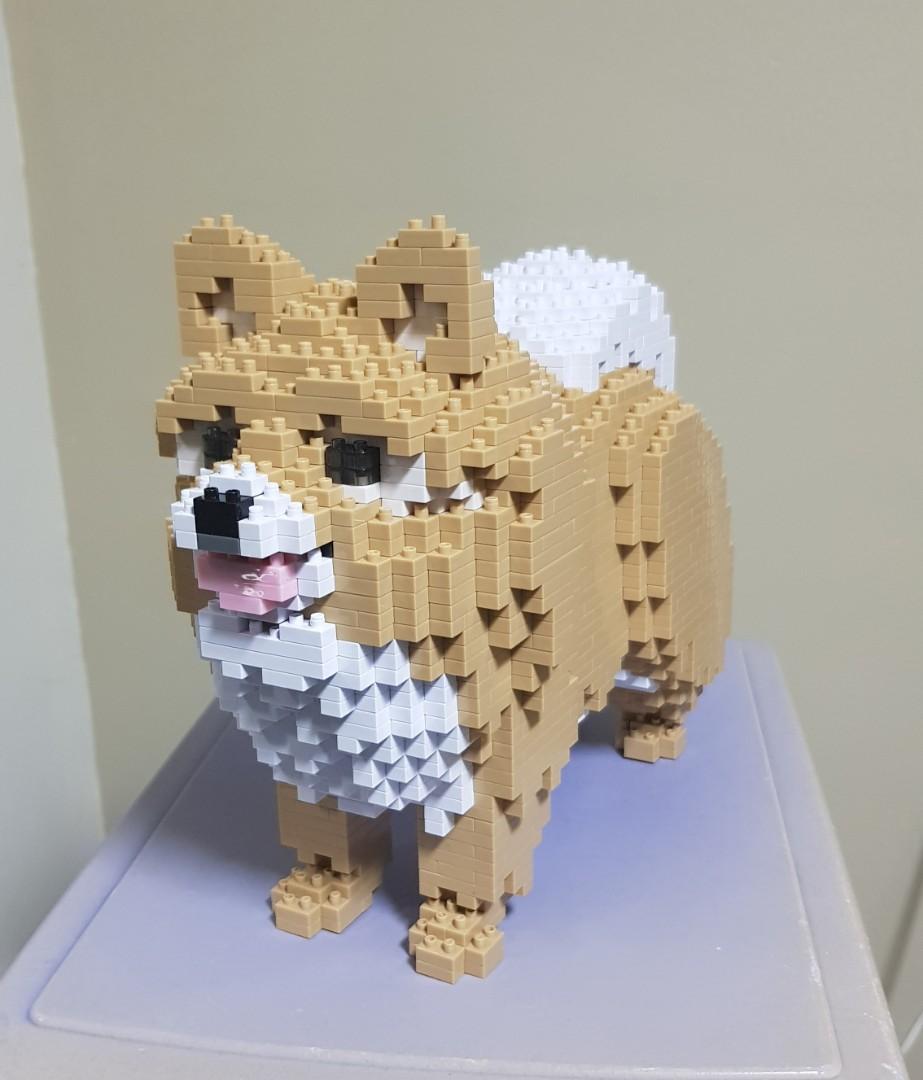Jekca Building Blocks, Dog Lego (Pomeranian), Hobbies & Toys, Toys ...