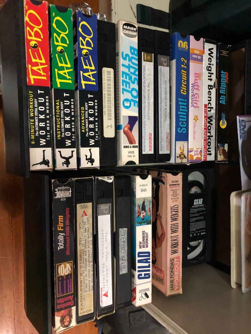 JVC VHS player with FREE 15+ exercise VHS tapes, Audio, Portable Music ...