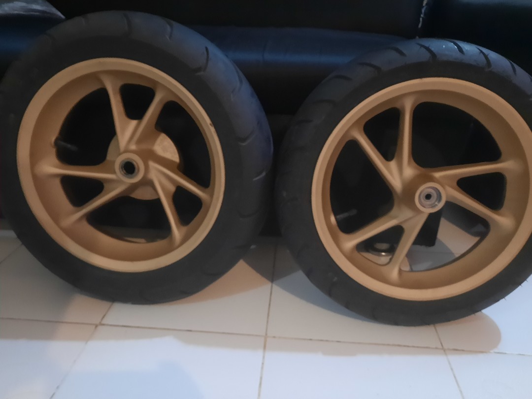 Nmax mags with tires, Motorbikes, Motorbike Parts & Accessories, Tires ...