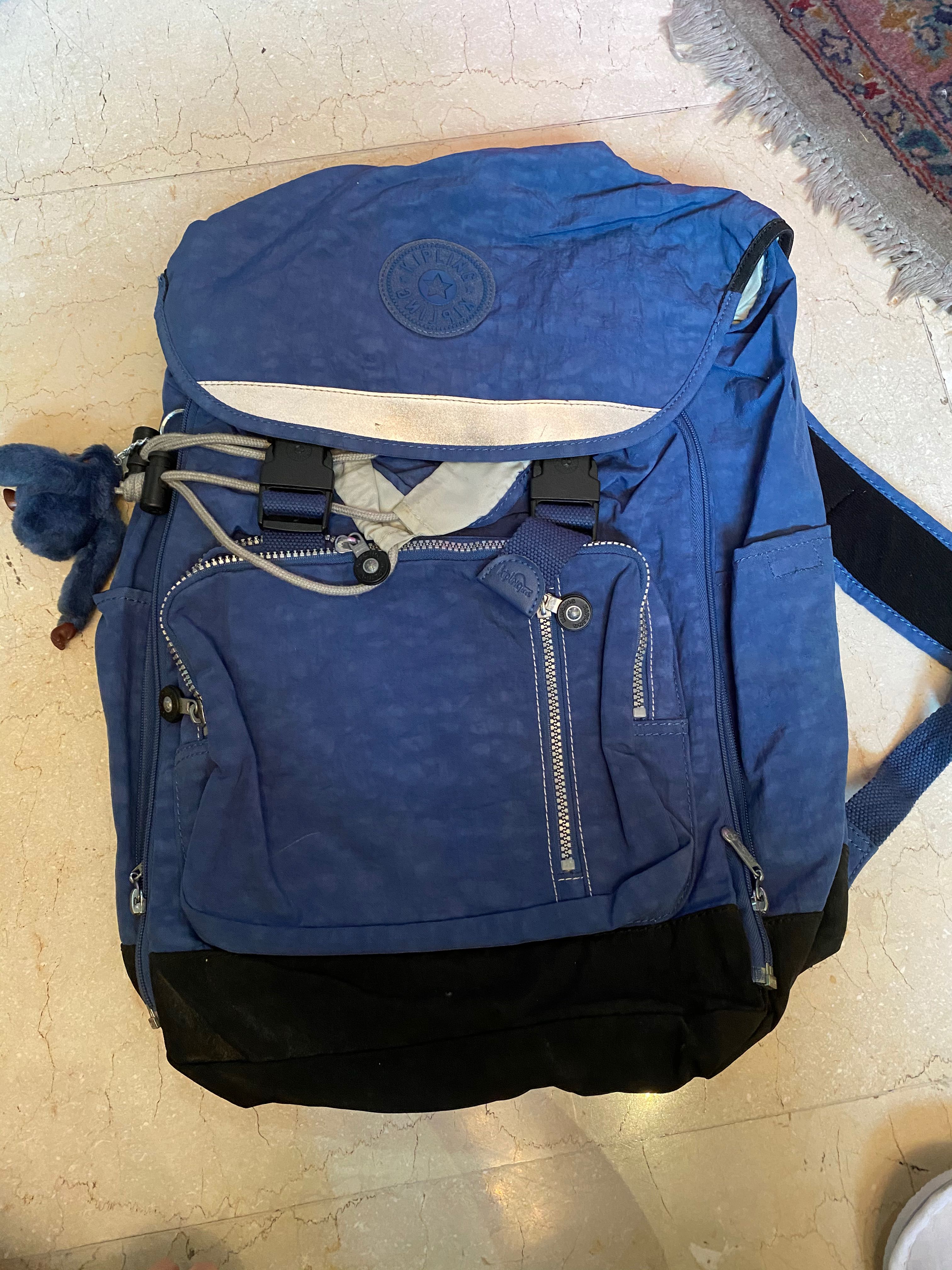Original Kipling Blue Backpack, Hobbies & Toys, Travel, Travel ...