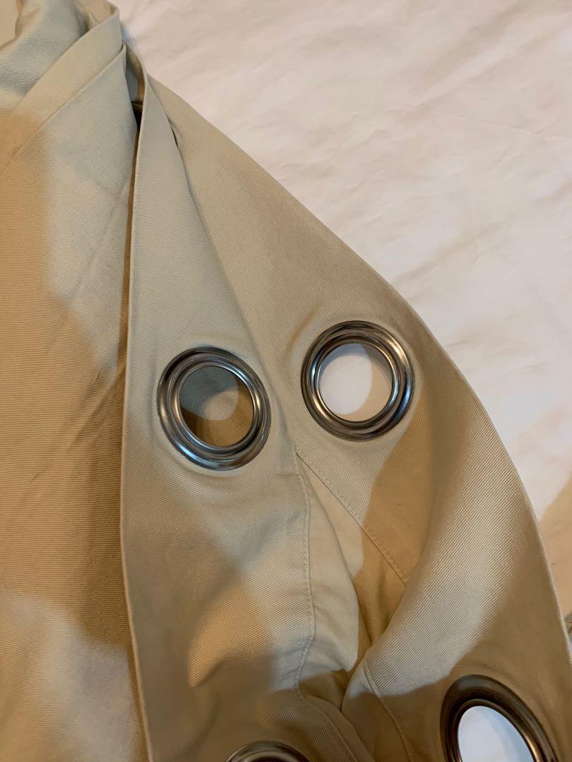 Set of IKEA Merete Curtains 140cm x 245cm Light Khaki Brown, Furniture ...