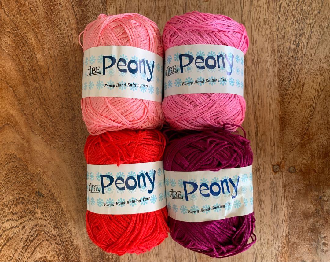 Peony Knitting Yarn, Design & Craft, Craft Supplies & Tools on Carousell