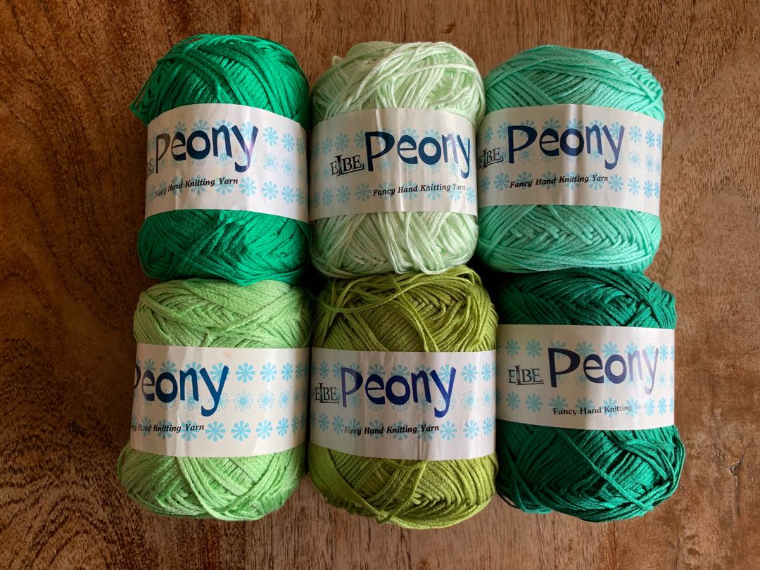 Peony Knitting Yarn, Design & Craft, Craft Supplies & Tools on Carousell