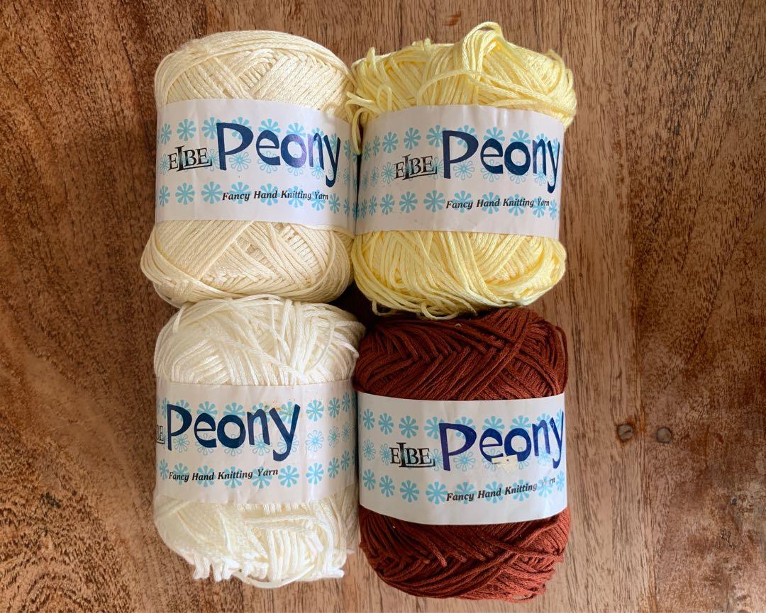 Peony Knitting Yarn, Design & Craft, Craft Supplies & Tools on Carousell