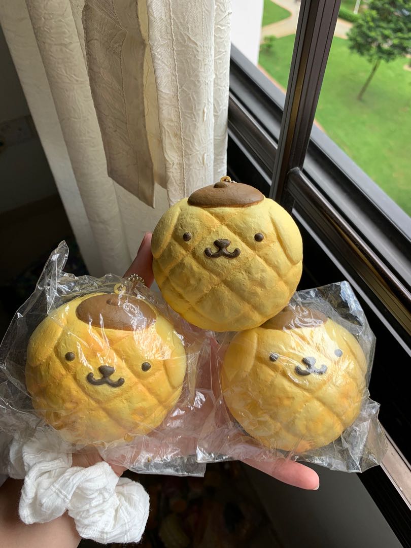 Pom Pom Purin melon bun squishy, Hobbies & Toys, Toys & Games on Carousell
