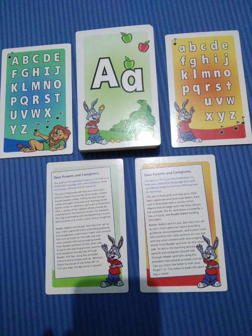 SALE!! Alphabet Flashcards- Reader Rabbit, Hobbies & Toys, Toys & Games ...