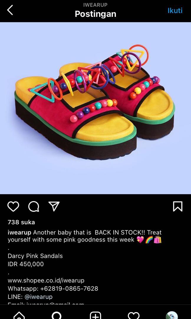 Sandal i wear up, Fesyen Wanita, Sepatu di Carousell