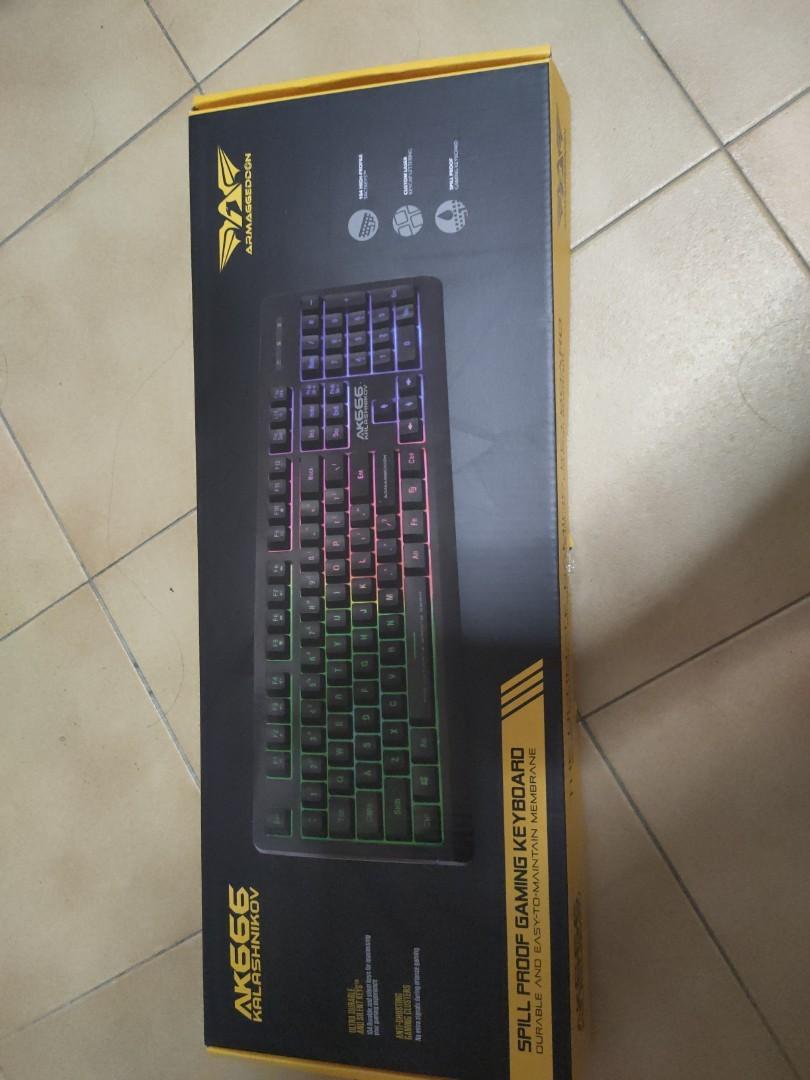 selling armaggeddon ak666 kalashnikov rbg gaming keyboard, Computers ...