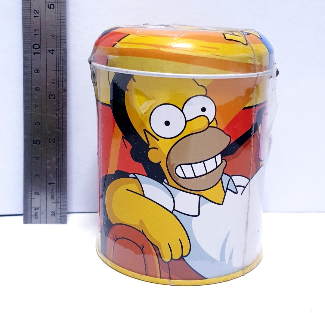 Simpsons tin can coin bank, Hobbies & Toys, Toys & Games on Carousell