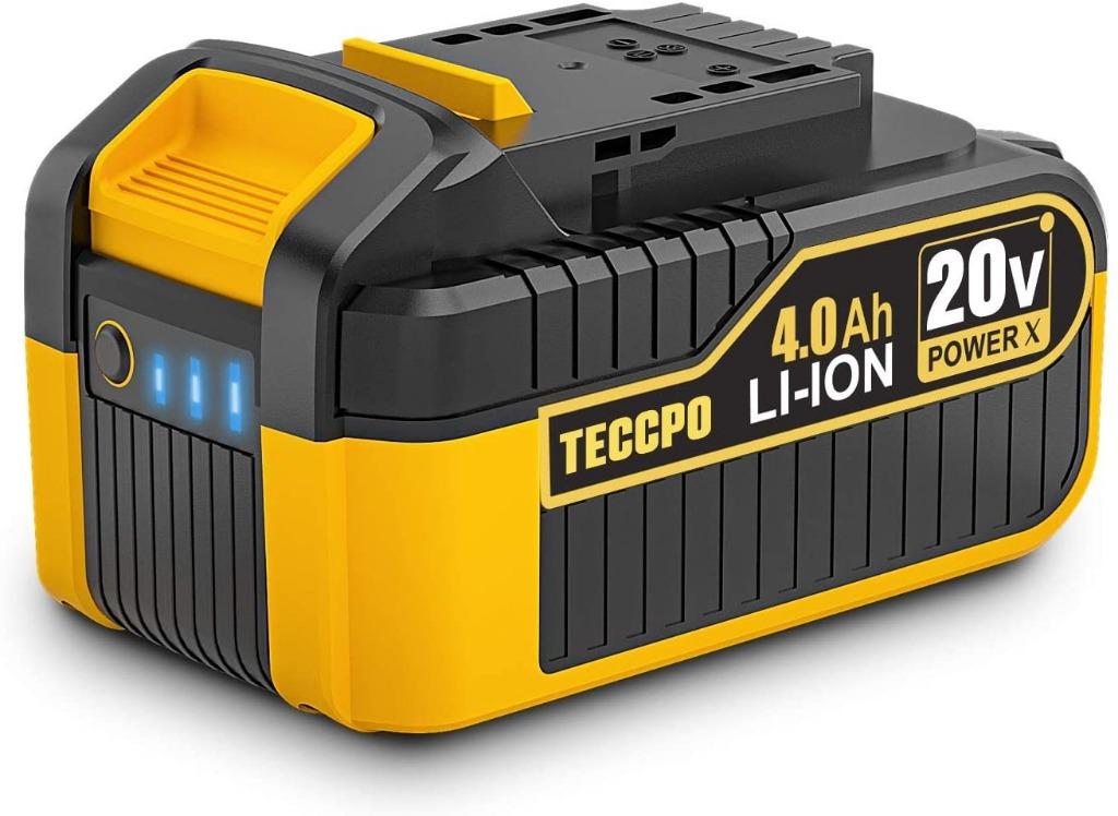 TECCPO 20V MAX 4.0 Ah Lithium Ion Large Capacity Battery-Pack ...