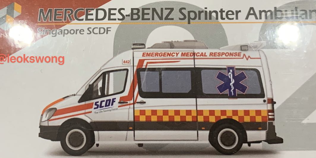 Tiny Singapore SCDF Civil Defence Mercedes Benz Sprinter Ambulance ...