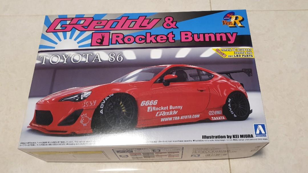 1/24 Aoshima Toyota 86 Greddy & Rocket Bunny (Red), Hobbies & Toys, Toys & Games on Carousell