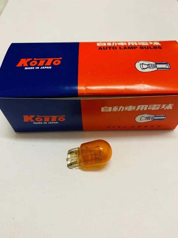 1870A 12V.21W KOITO JAPAN T20 LIGHT BULB (ORANGE COLOUR) SINGLE ...