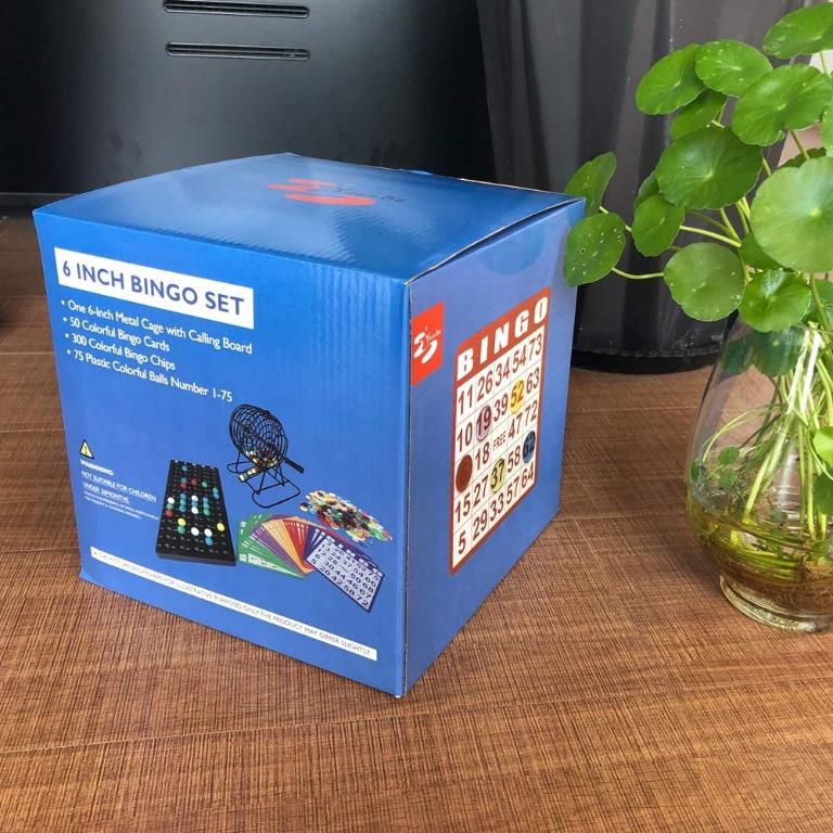 Complete Bingo Game Set-6 Inch Metal Cage with Calling Board, 75 ...