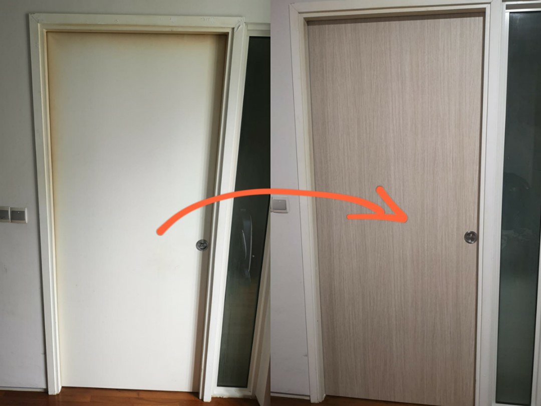 Door vinyl sticker wrap, Furniture & Home Living, Home Decor, Wall ...