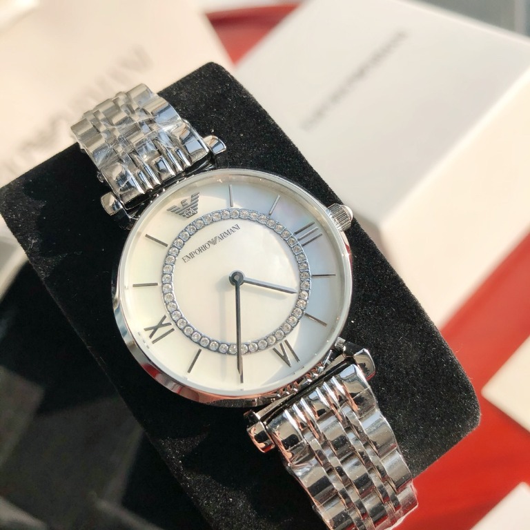 Emporio Armani - AR1909 32MM Mechanical Watch Silver Quartz Dress Watch ...