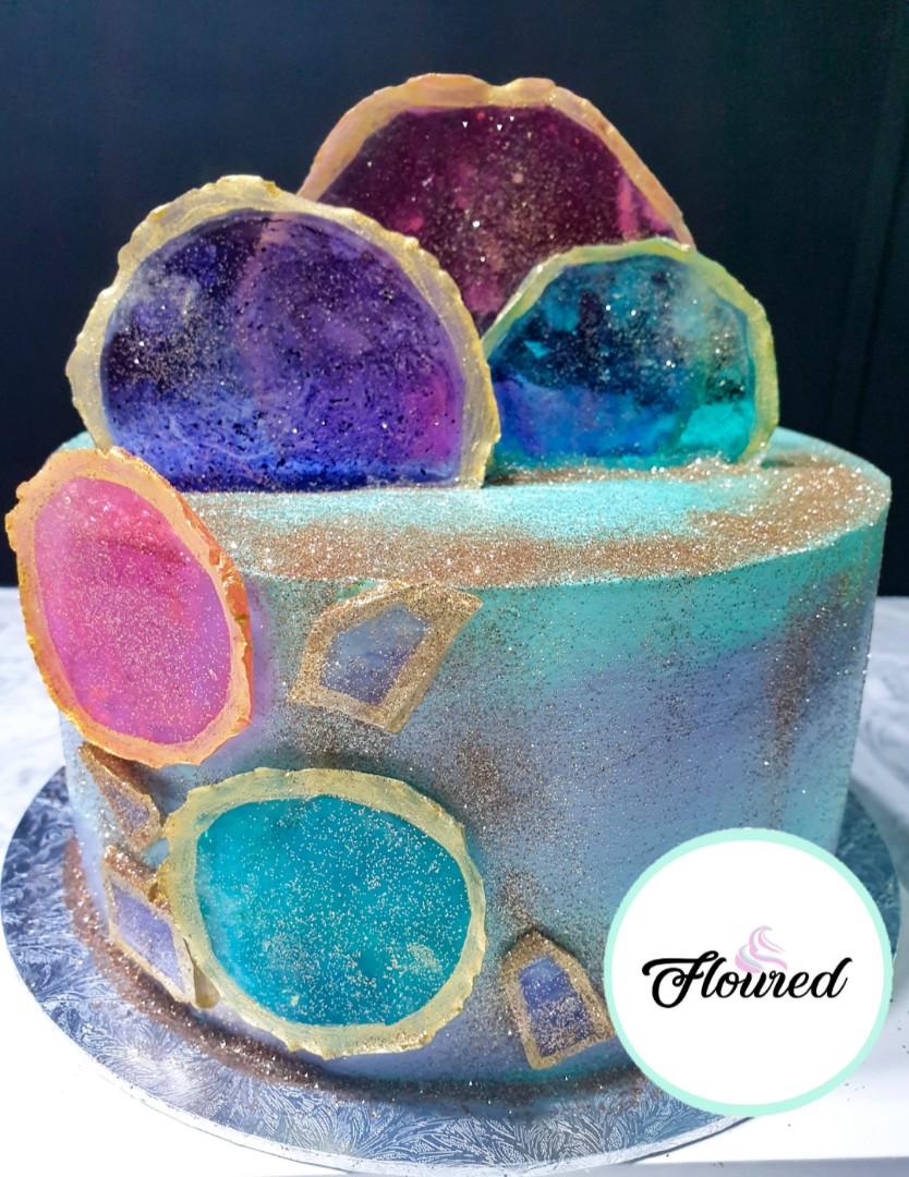 Gem themed birthday cake, Food & Drinks, Homemade Bakes on Carousell