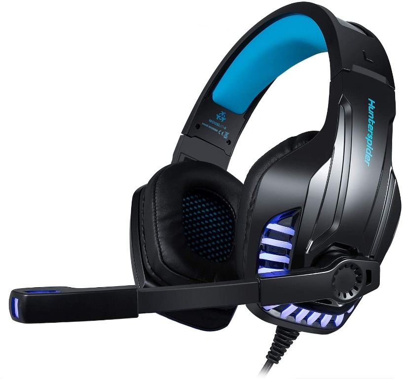 Hunterspider pro V6 Blue Stereo Gaming Headset Casque Surround Sound ...