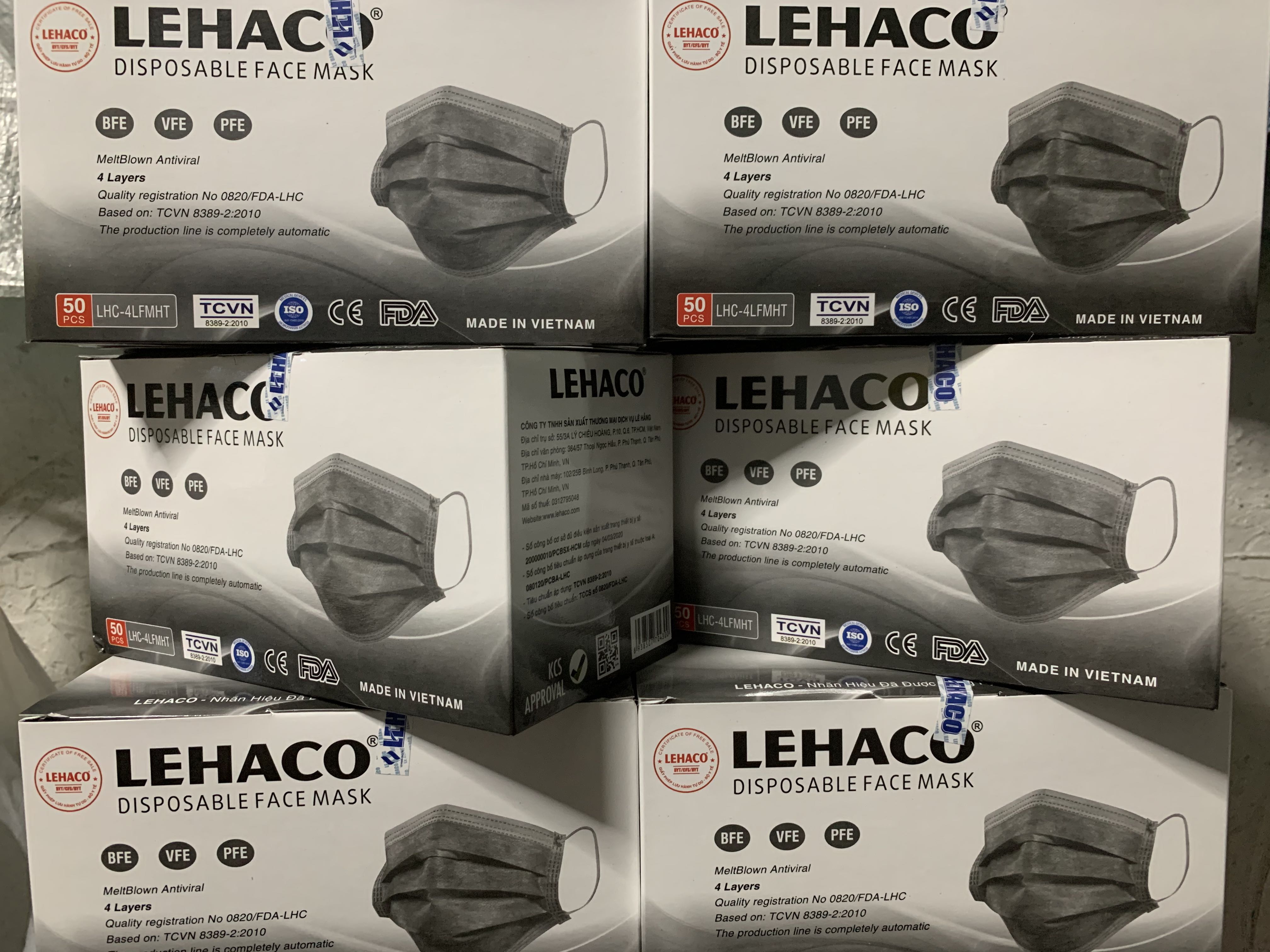 Lehaco 4 ply surgical mask 50pcs, Health & Nutrition, Face Masks & Face ...