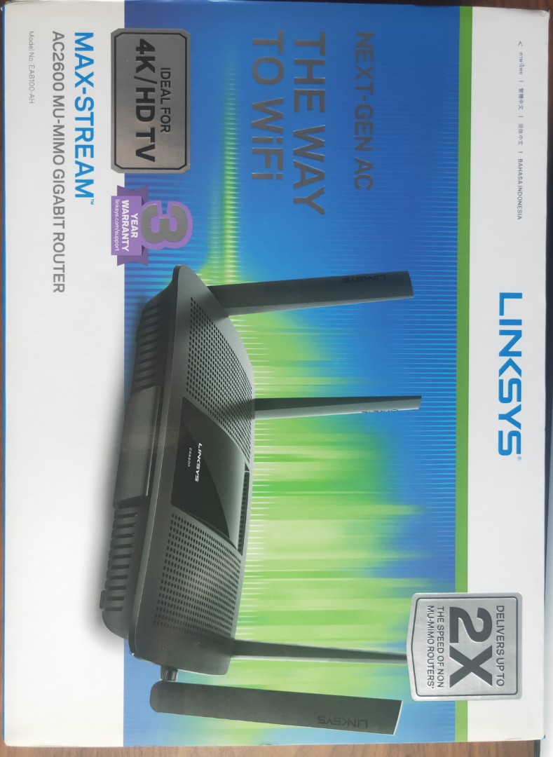 Linksys AC2600 MU-MIMO Gigabit Router, Computers & Tech, Parts ...