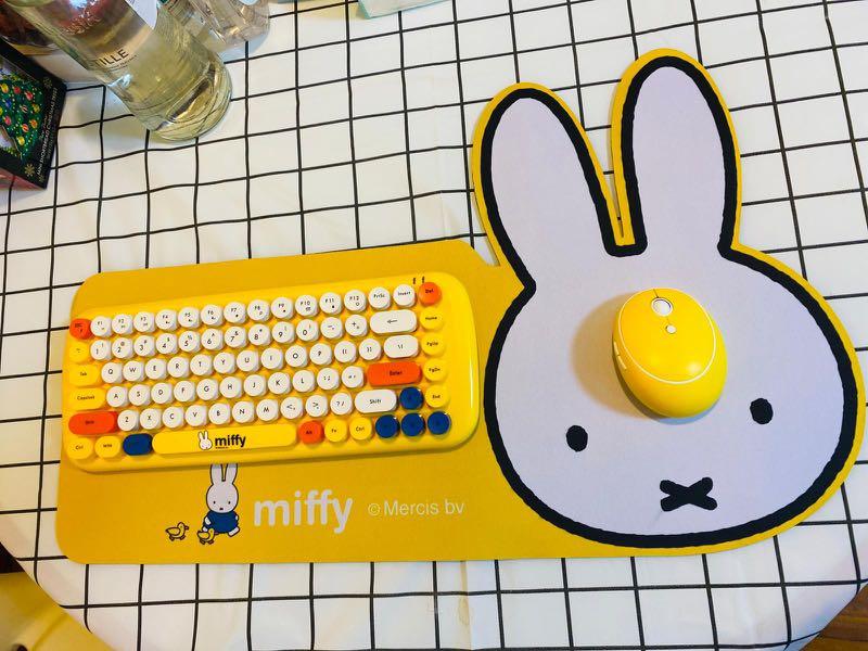 現貨！全新！有壞包換~超可愛正版Miffy Keyboard, Mouse and Mouse Pad, 電腦＆科技, 電腦周邊及配件, 電腦 ...